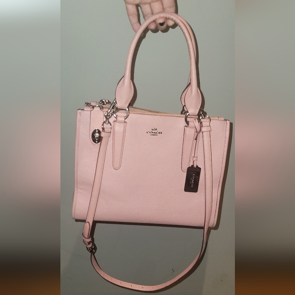 Coach Crosby Carryall In Bubblegum Pink Crossgrain Le… - Gem